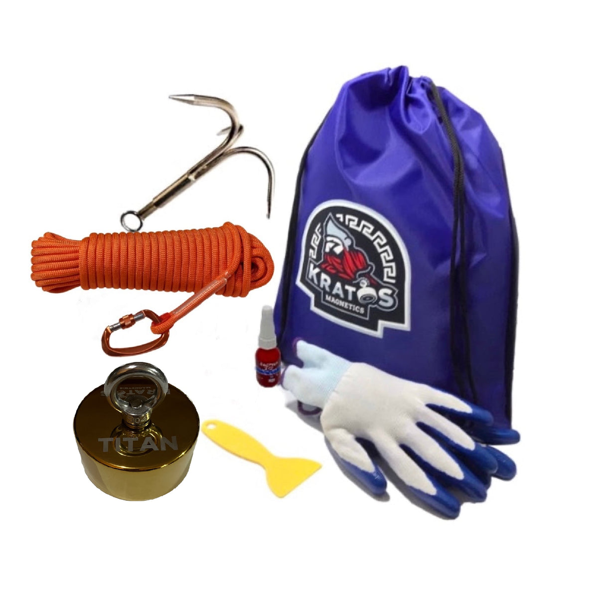 3800 Titan 360 King Midas Edition Neodymium Classic Magnet Fishing Kit ...